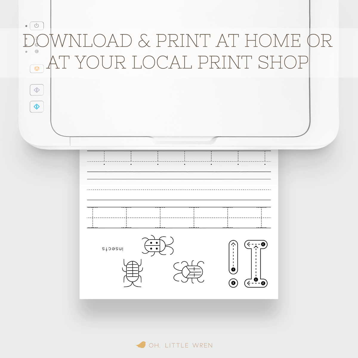 DIGITAL halloween themed preschool alphabet tracing pages – oh, little wren