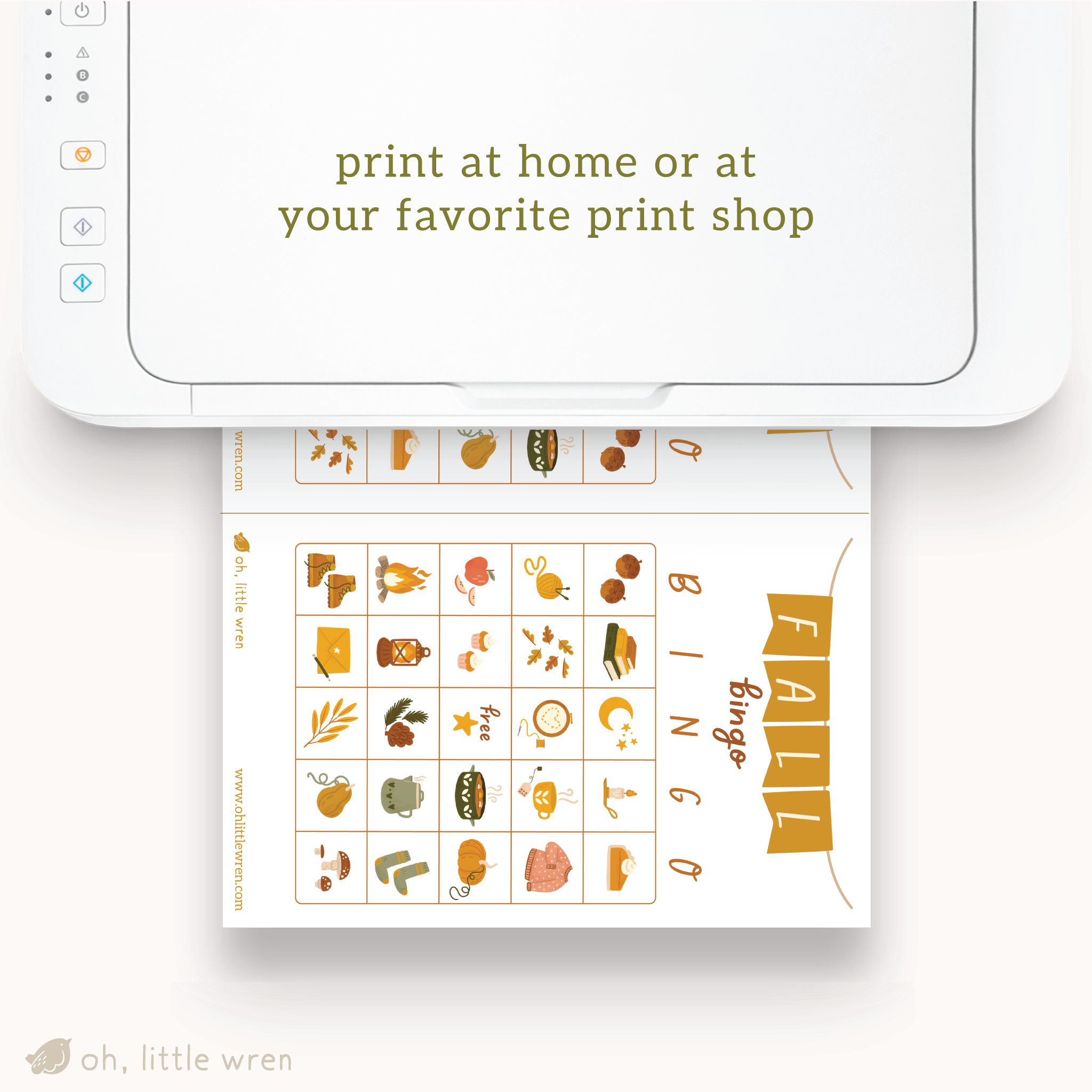 DIGITAL Fall Bingo Cards – oh, little wren