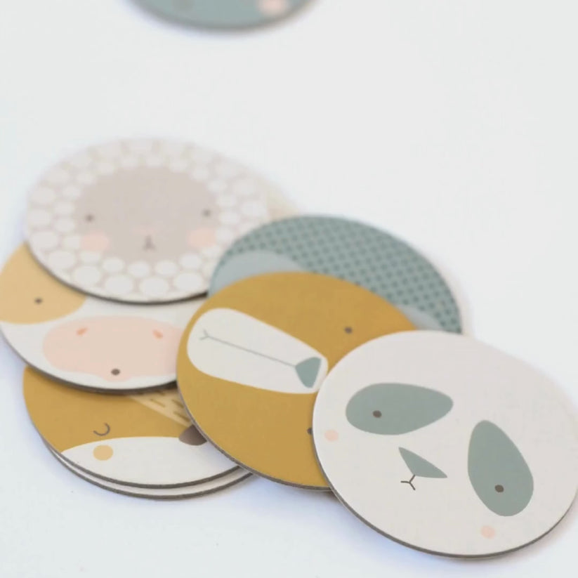 Animal Faces Memory Match Game – 40 piece kids matching game for focus ...