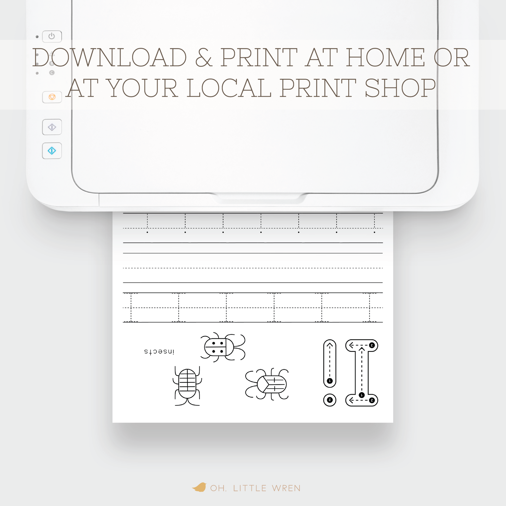 DIGITAL halloween themed preschool alphabet tracing pages – oh, little wren